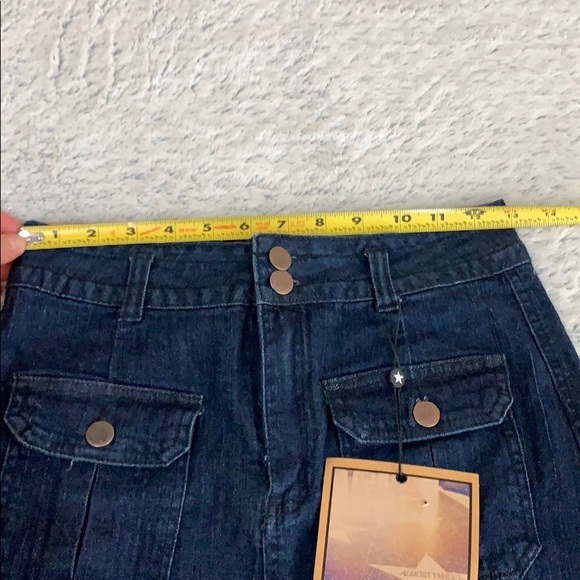 Almost Famous | Skirts | Almost Famous Dark Wash Denim Mini Skirt Nwt Cargo Y2k Size 5 | Poshmark